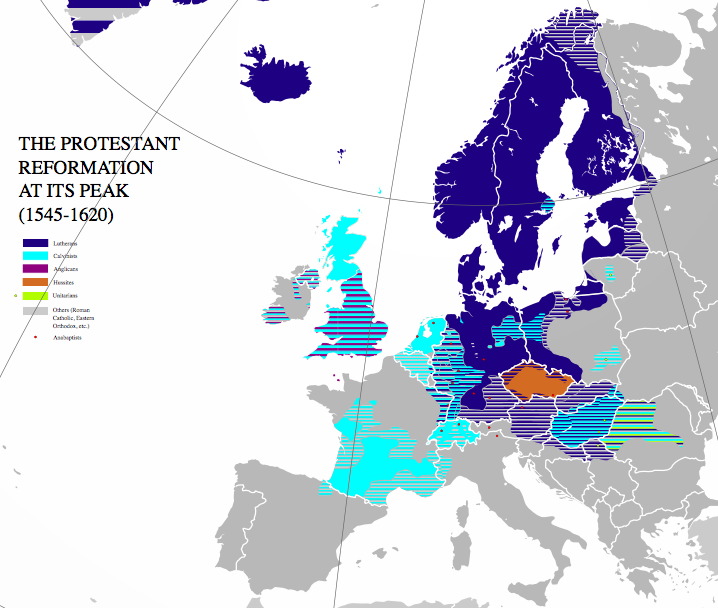 Protestant Reformation Map